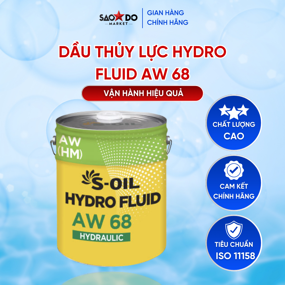 Dầu Thủy Lực S-OIL HYDRO FLUID AW 68 Chính Hãng Hiệu Suất Cao Chống Mài ...