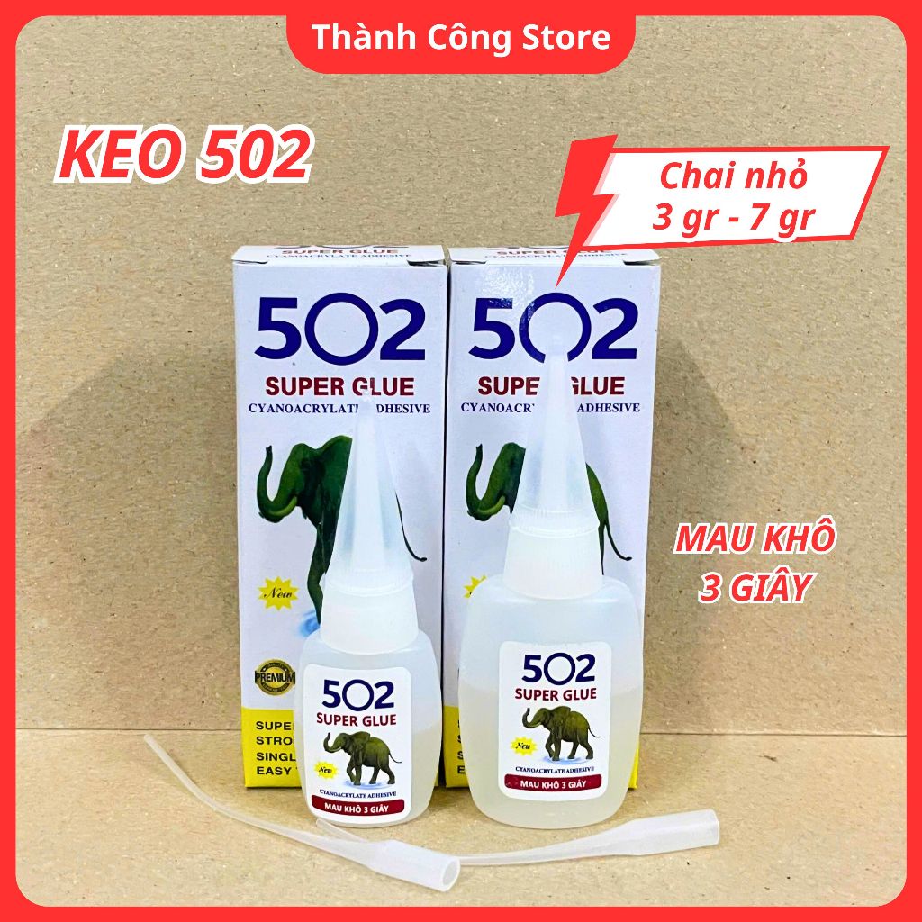 Keo 502 con voi loại tốt keo dán sắt dính chắc dung tích 3gr 5gr nhỏ dùng trong văn phòng ...