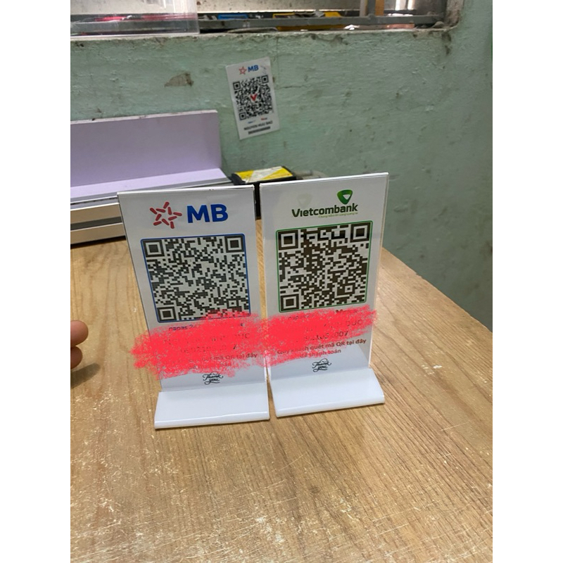 Bảng mica qr code để bàn mini kích thước 7x14cm , bền đẹp | Shopee Việt Nam
