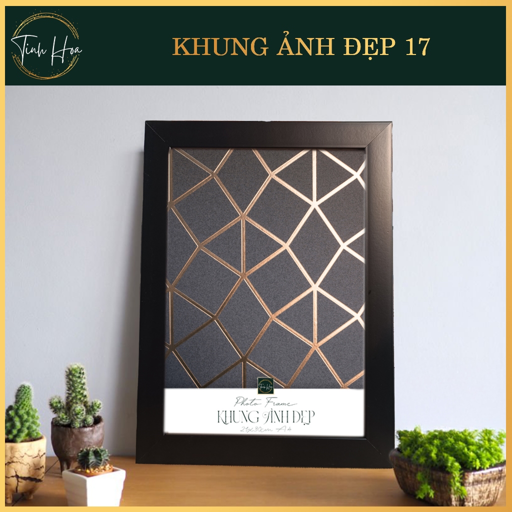 Khung ảnh đẹp Tinh Hoa Photos KAD 17 viền khung: 3cm, 2cm, 1.5cm đen bóng tự nhiên, sang trọng ...