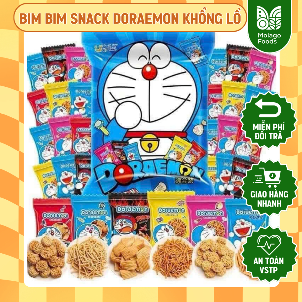 Bim bim snack Doraemon khổng lồ 36 gói nhỏ ăn vặt MOLAGO FOODS | Shopee ...