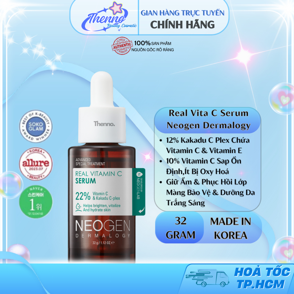 Serum Dưỡng Trắng Mờ Thâm 460x Vitamin C Sinh Học Kakadu 22% Neogen Dermalogy Real Vitamin C ...