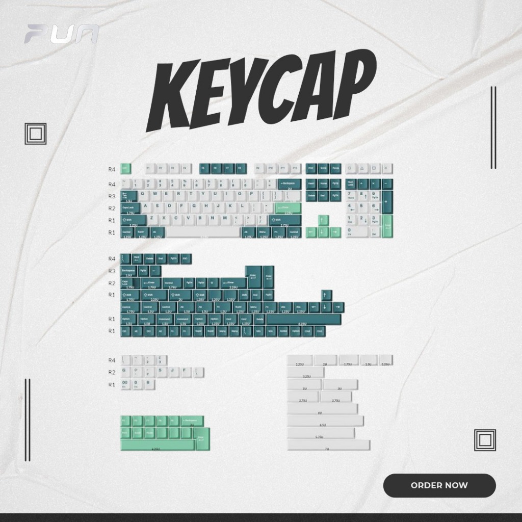 Bộ Keycap Keychron Mint White PBT Double-Shot Cherry Profile | Shopee ...