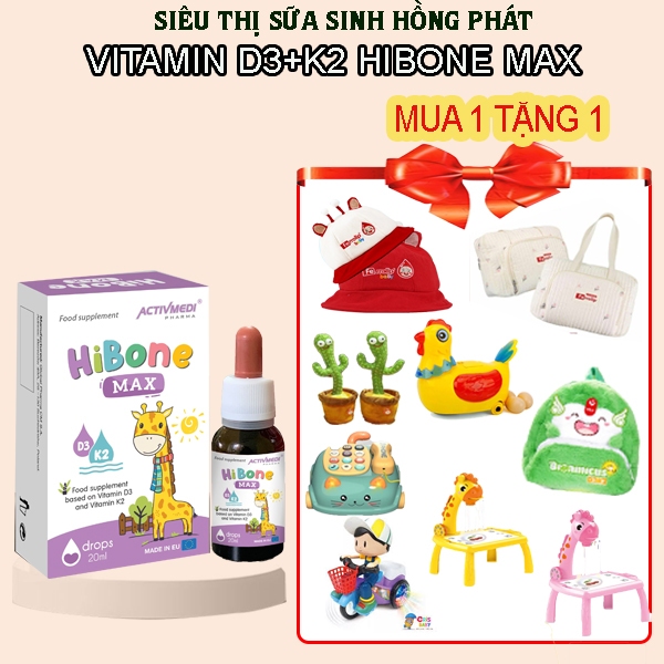 HiBone Max bổ sung Vitamin D3 và Vitamin K2.hỗ trợ hấp thu canxi,giúp ...