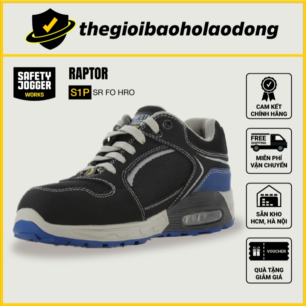[CHÍNH HÃNG] Giày Bảo Hộ Safety Jogger Raptor Da Chất Lượng Cao, Đế ...