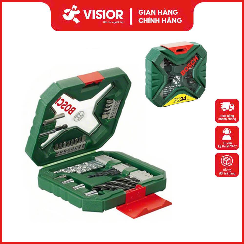 BỘ MŨI KHOAN BOSCH 34 MÓN 2607010608 CHÍNH HÃNG | Shopee Việt Nam