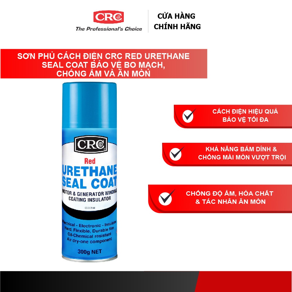 Sơn phủ cách điện CRC Red Urethane Seal Coat bảo vệ bo mạch, chống ẩm ...