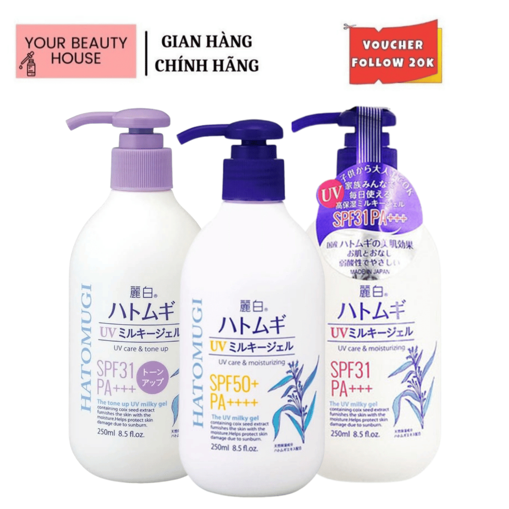[Hatomugi] Sữa Dưỡng Ẩm Chống Nắng Body Nhật Bản 250ml | Shopee Việt Nam