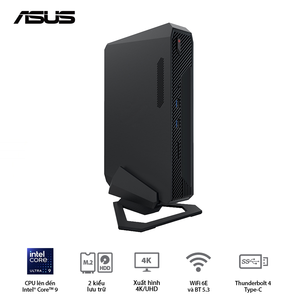 Máy tính Mini PC ASUS ROG NUC RNUC14SRKU9189A1I (Ultra 9 185H, RTX 4070 8GB, RAM 32GB DDR5, SSD ...