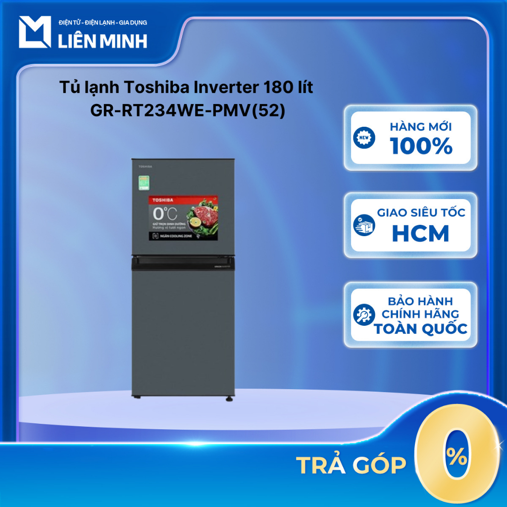 GR-RT234WE-PMV(52) - Tủ Lạnh Toshiba 2 Cửa Inverter 180 Lít - Ngăn Đông Trên | Shopee Việt Nam