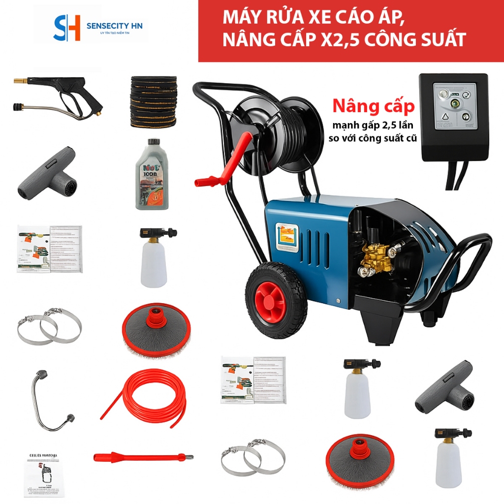 Máy rửa xe cao áp KAW K4000 - Siêu mạnh, Siêu sạch, Công suất lớn - Lỗi ...
