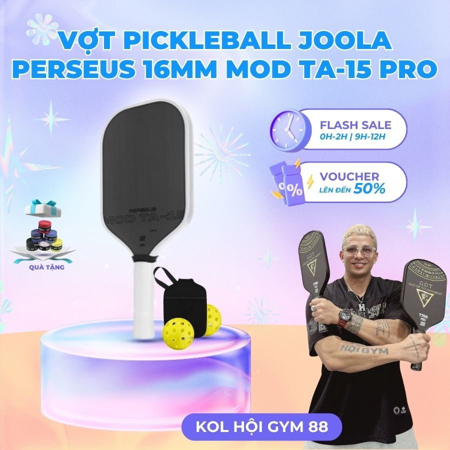 Vợt Pickleball Perseus 16mm Mod TA-15 - Pro Player Edition, Mặt Nhám ...