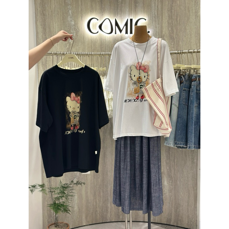 Áo thun kitty form rộng 9206 - Comic | Shopee Việt Nam