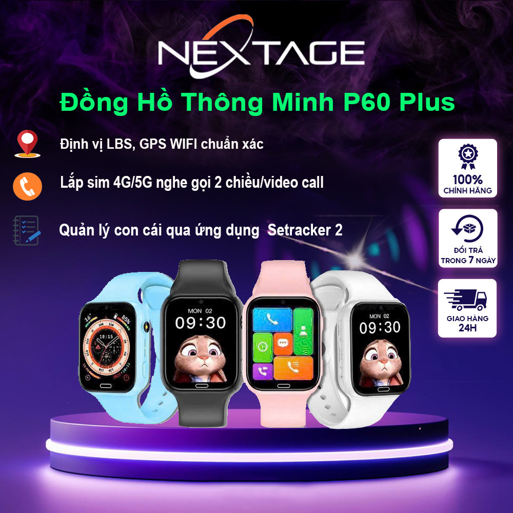 Đồng Hồ Thông Minh P60 Plus - Lắp Sim - Nghe Gọi - Định Vị - Gọi Video ...
