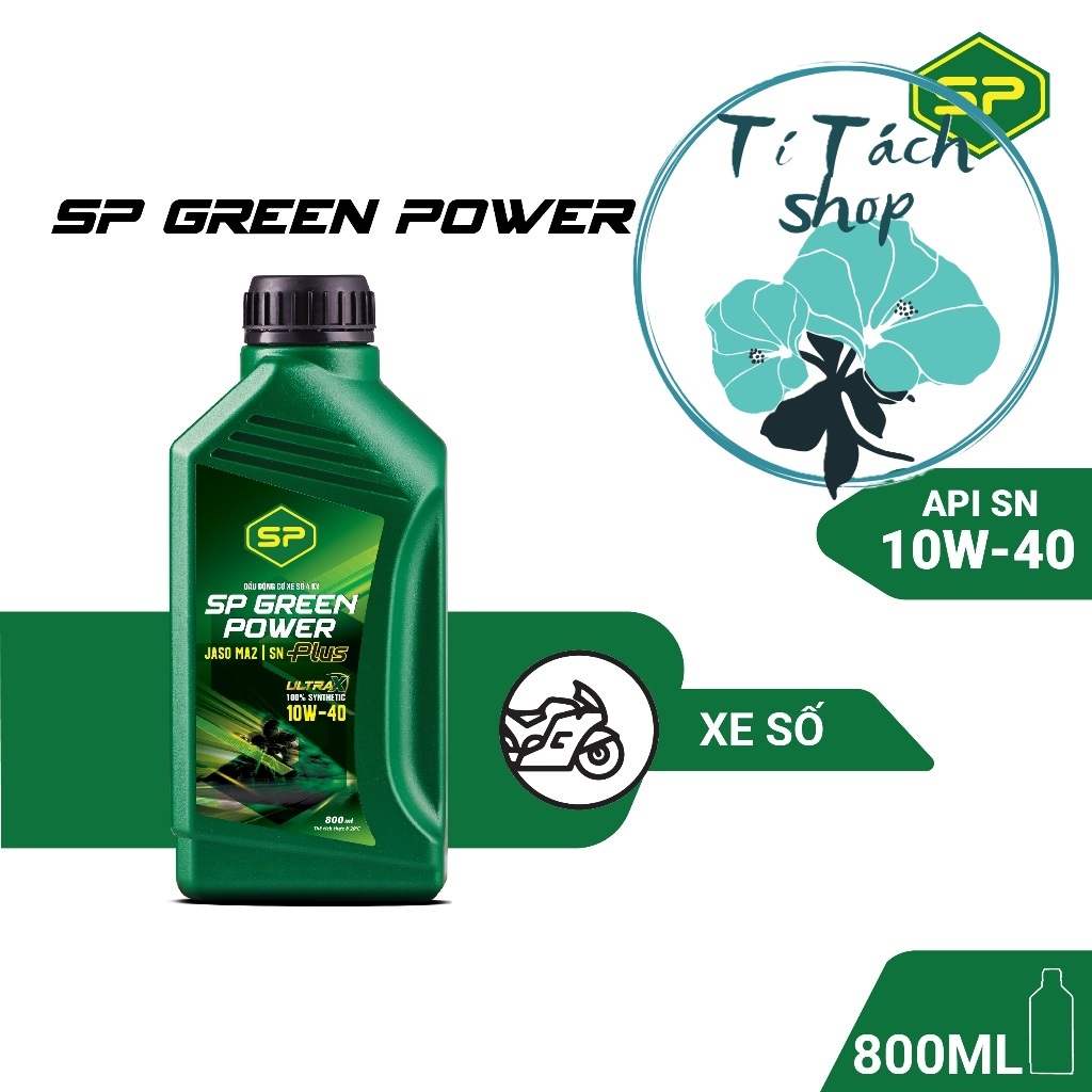 Dầu nhớt xe số SAIGON PETRO - SP Green Power Plus 10W40 _Dung tích 0.8L - 1L | Shopee Việt Nam