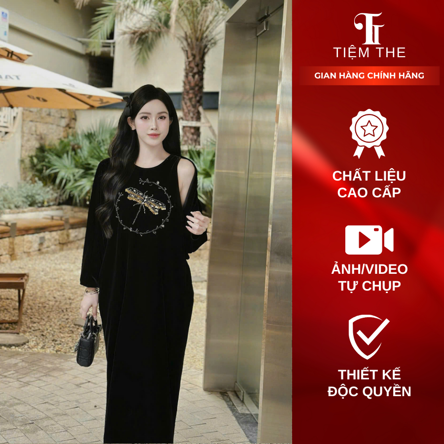 Set Đầm Nhung Chun TIỆM THE Màu Đen Sang Trọng, Set Váy Nhung Suông Thanh Lịch Dễ Mặc - 10 ...