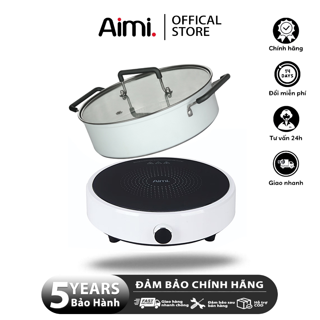 COD Combo bếp điện từ AIMI và nồi lẩu 4L cao cấp - BH chính hãng 36T ...