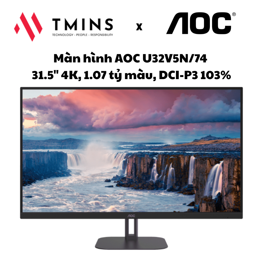 Màn hình AOC U32V5N/74 31.5" 4K, 1.07 tỷ màu, DCI-P3 103% - Chính hãng ...