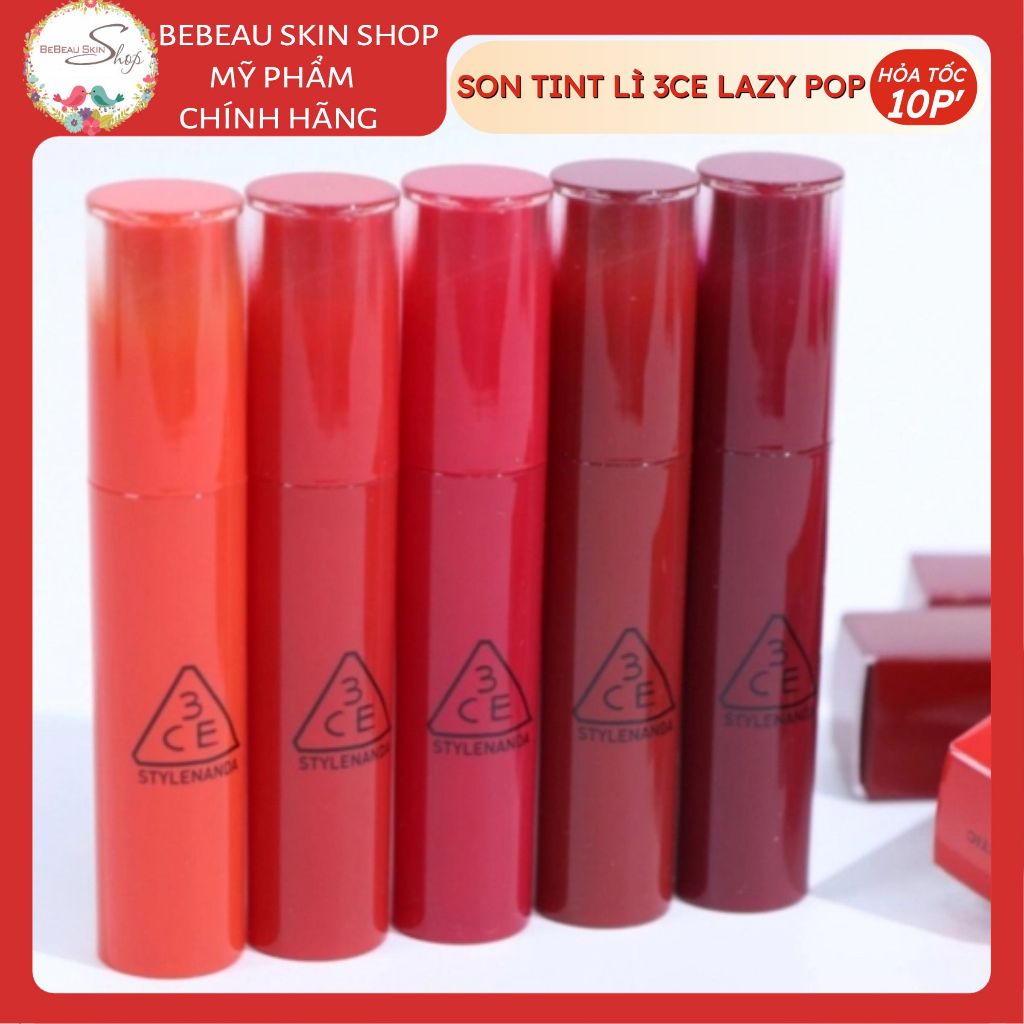Son Tint Lì 3CE Lazy Pop Lip Stain Son Bóng Lâu Trôi Tan Coolest Spiced ...