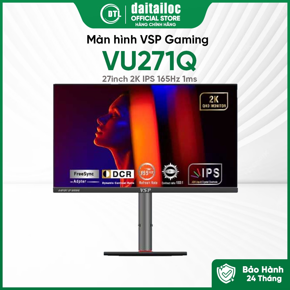 Màn hình gaming VSP VU271Q 27inch 2K IPS 165Hz 1ms | Chính hãng | Bảo hành 36 tháng | Shopee ...