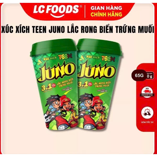 Xúc Xích Lắc TEEN JUNO 65g (hộp 4 cây) | Shopee Việt Nam