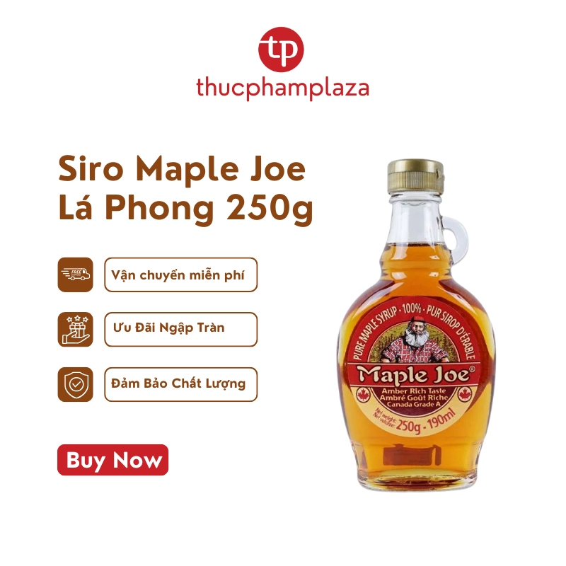 Sirô Maple Joe nguyên chất Siro lá phong chai 250g | Shopee Việt Nam
