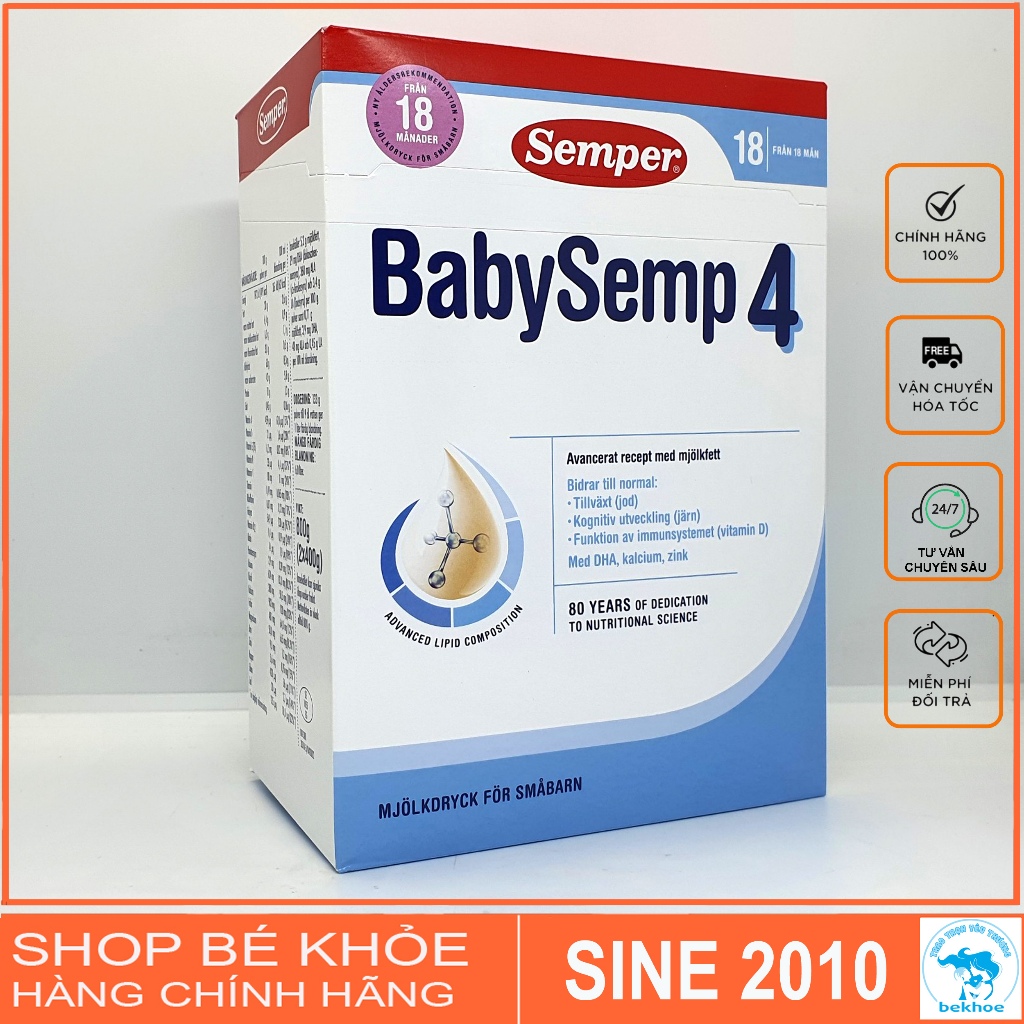 Sữa bột Semper 3, 4 - Baby Semp Thụy điển 800gr (Mẫu mới - Date mới ...