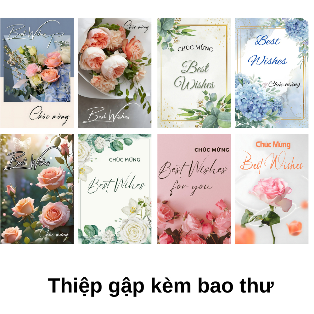 [45k 50 cái] Thiệp 20/10, 20/11, 8/3 chúc mừng, BEST WISHES dày cứng ...