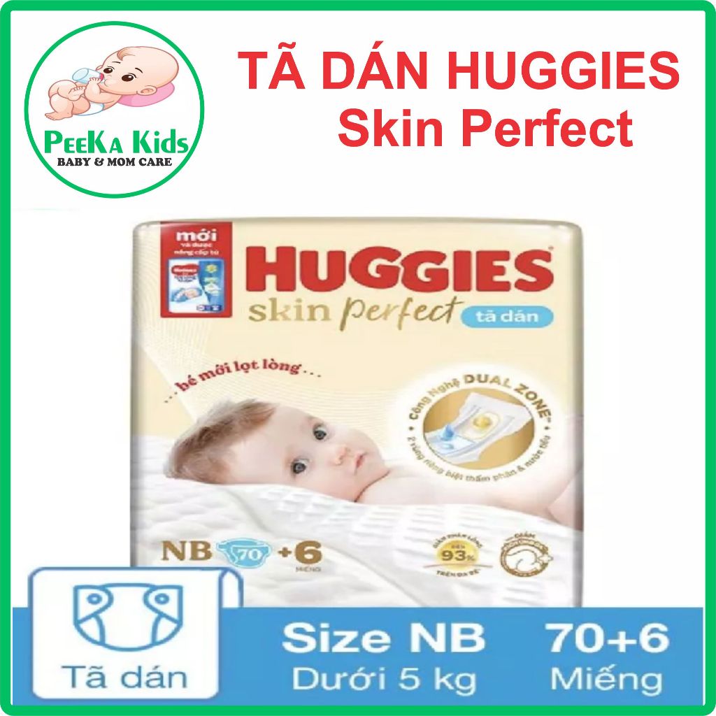 Tã Dán Sơ Sinh Huggies Huggies Skin Perfect Nb70+6 | Shopee Việt Nam