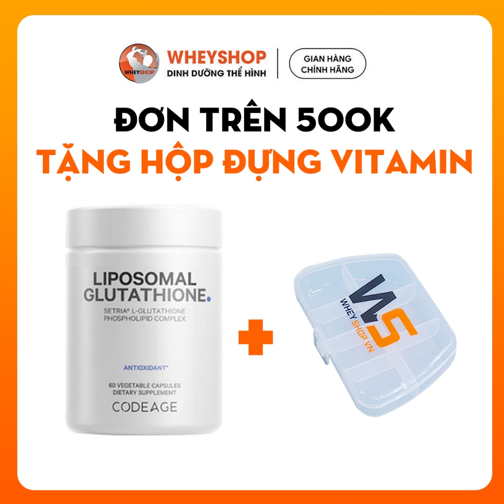 (GLU 500) Liposomal Glutathione CODEAGE 500 mg, Hỗ trợ sức khỏe, USA ...