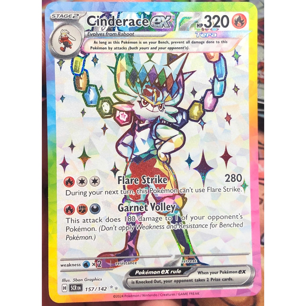 [KW2 Pokemon] [EN] Thẻ Cinderace ex - 157/142 - Full Art Secret Rare ...