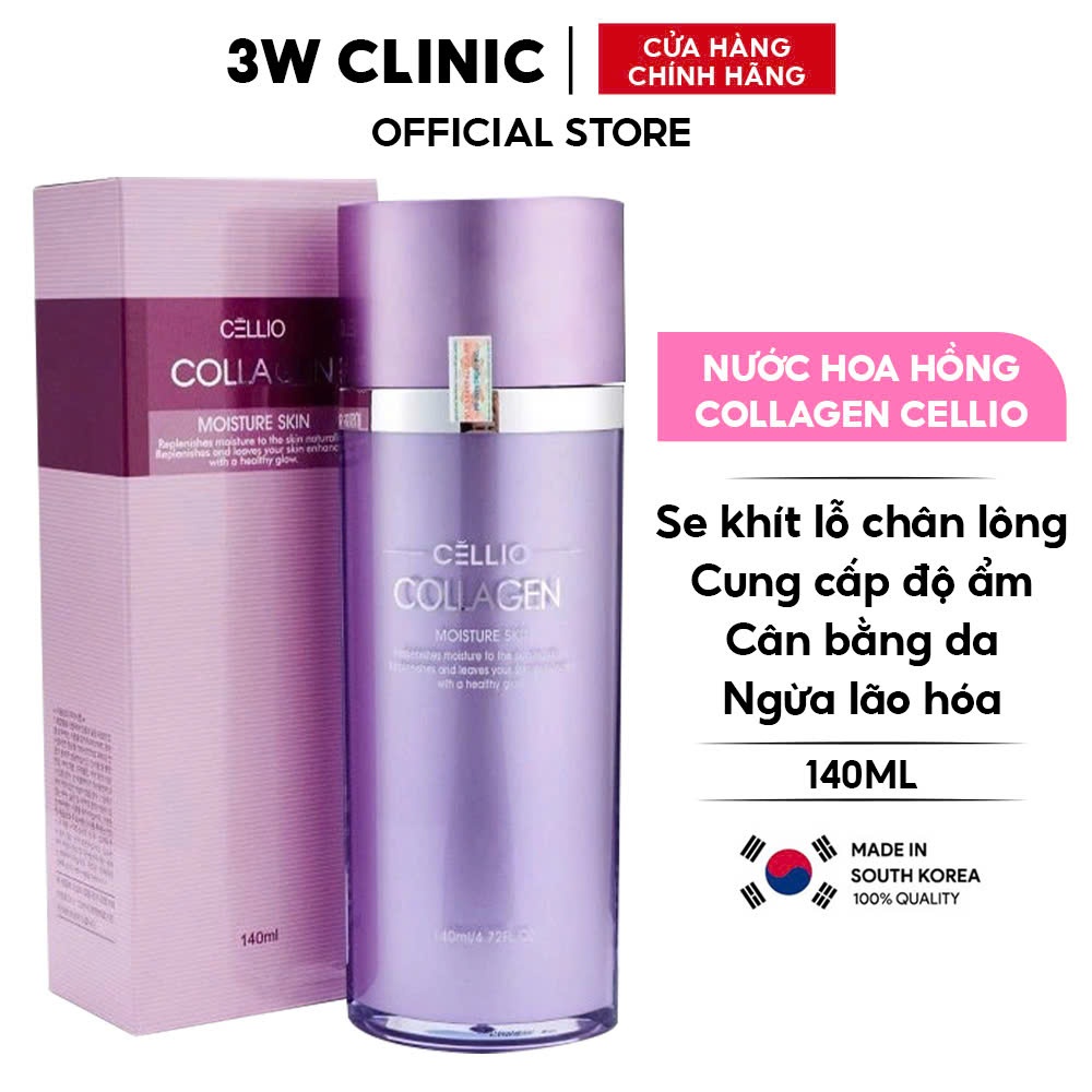 Nước Hoa Hồng Chống Lão Hóa Collagen Cellio Moisture Skin 140ml Đàn Hồi ...