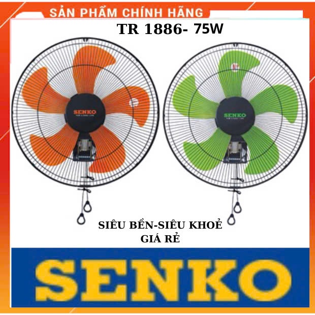 Quạt treo tường SENKO TR 1886-Quạt treo công nghiệp 75w- Quạt khoẻ,bền ...