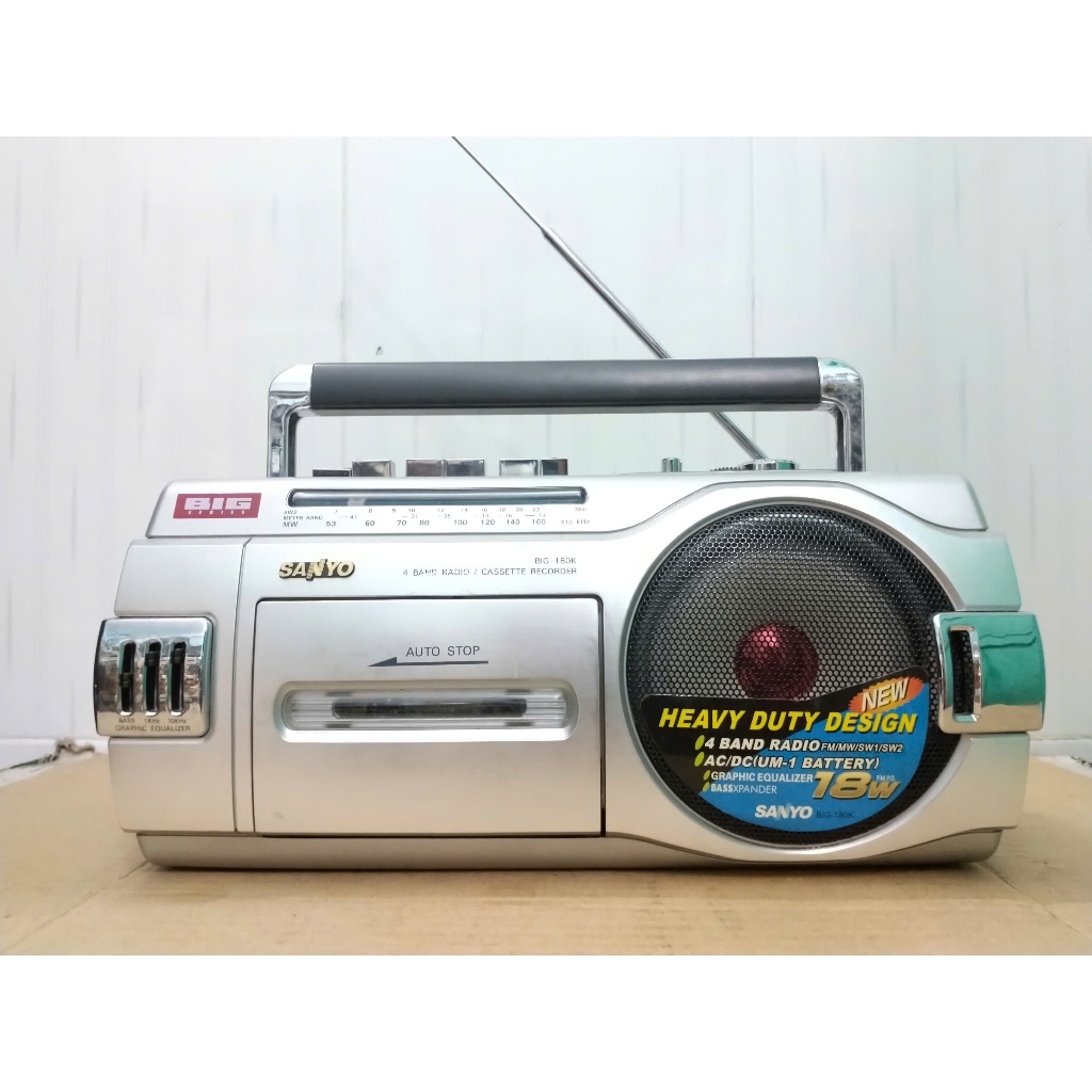 Radio cassette Sanyo BIG-180K đồ cũ nghe hay ok 100% | Shopee Việt Nam