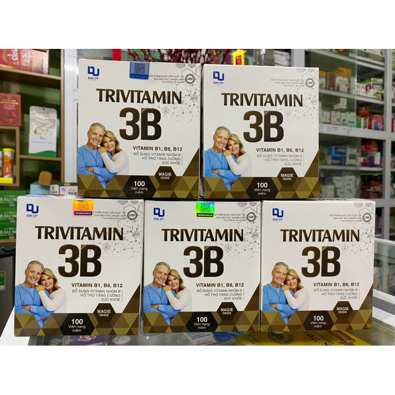 TRIVITAMIN 3B - VITAMIN 3B bổ sung B1 B6 B12, bổ thần kinh, bồi bổ cơ thể ăn ngủ ngon. Hộp 100 ...