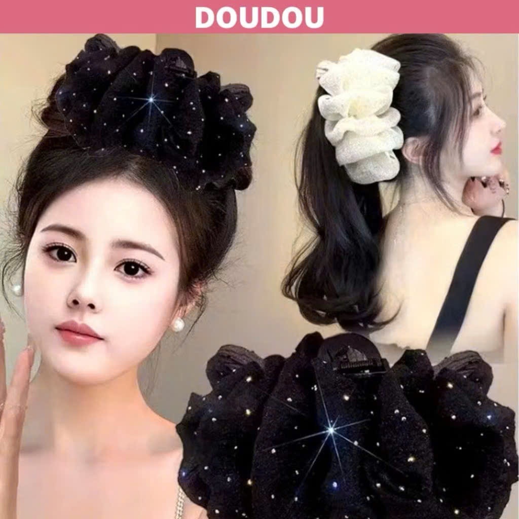 Kẹp tóc nơ Doudou Cặp tóc nữ Kẹp tóc càng cua Kẹp nơ lớn Kẹp tóc dày phong cách Hàn Quốc ZJ158 ...