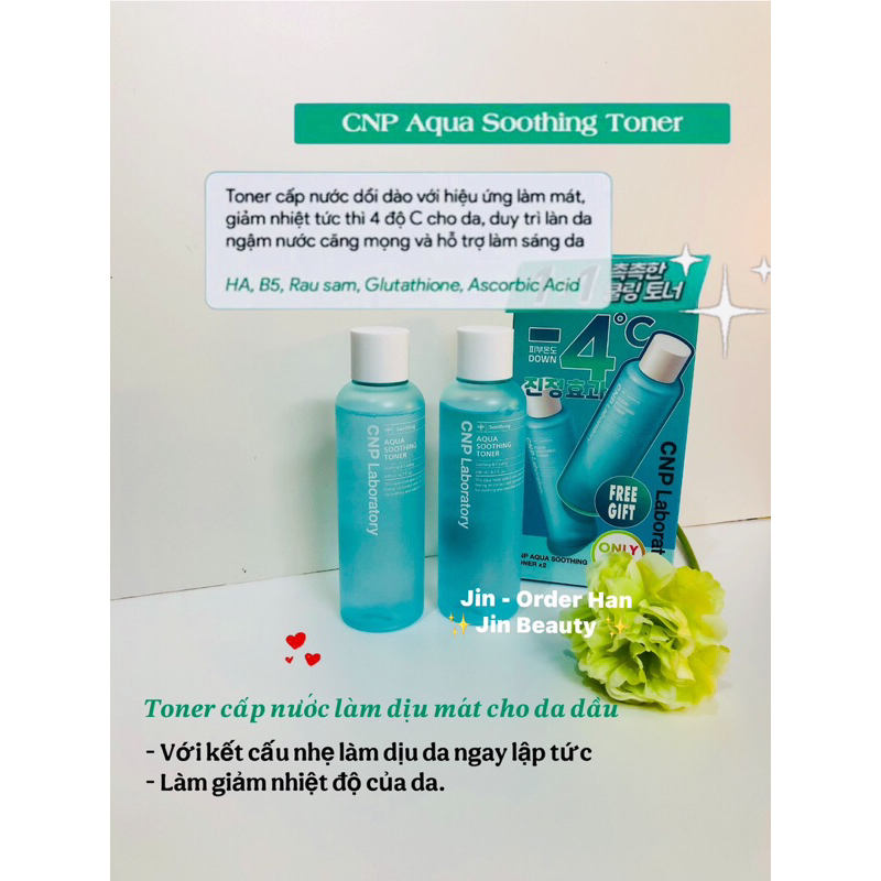 [CNP -Bill Oliveyoung ]Set Toner cấp ẩm dịu da CNP Laboratory Aqua ...