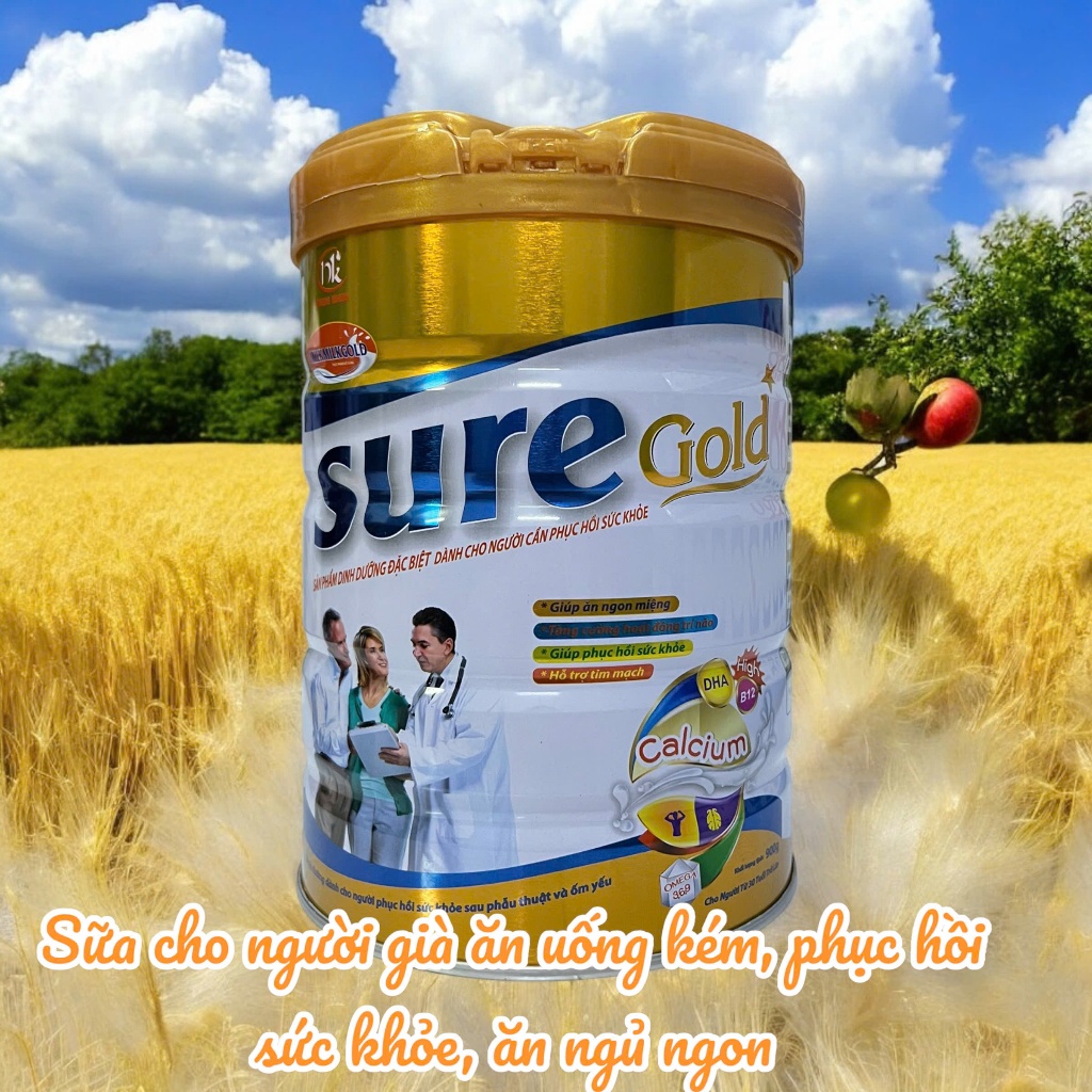 Sữa MILKMILK SURE GOLD 900g dành cho Người cao tuổi cần phục hồi nhanh ...