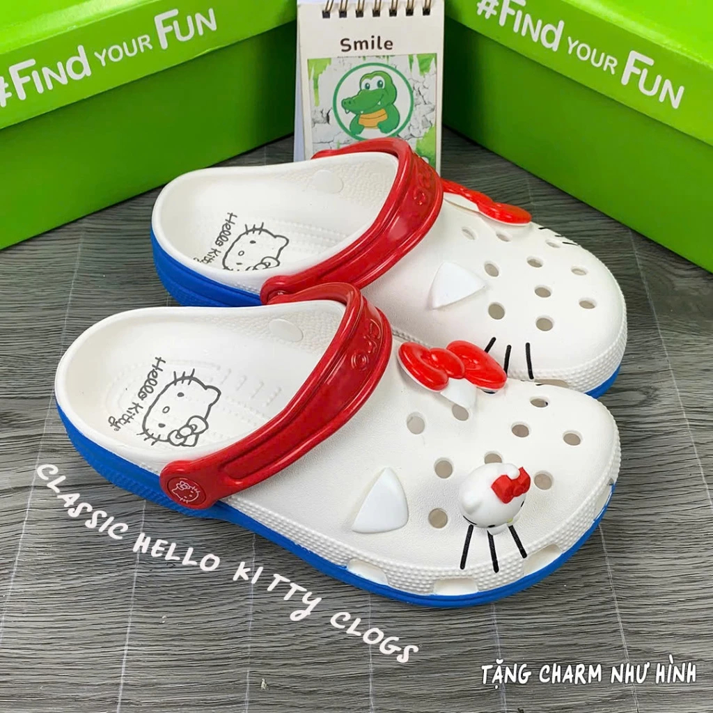 [Hàng Loại 1] Dép Cross Nữ HELLO KITTY CLASSIC CLOG Hoạt Hình Dễ Thương ...