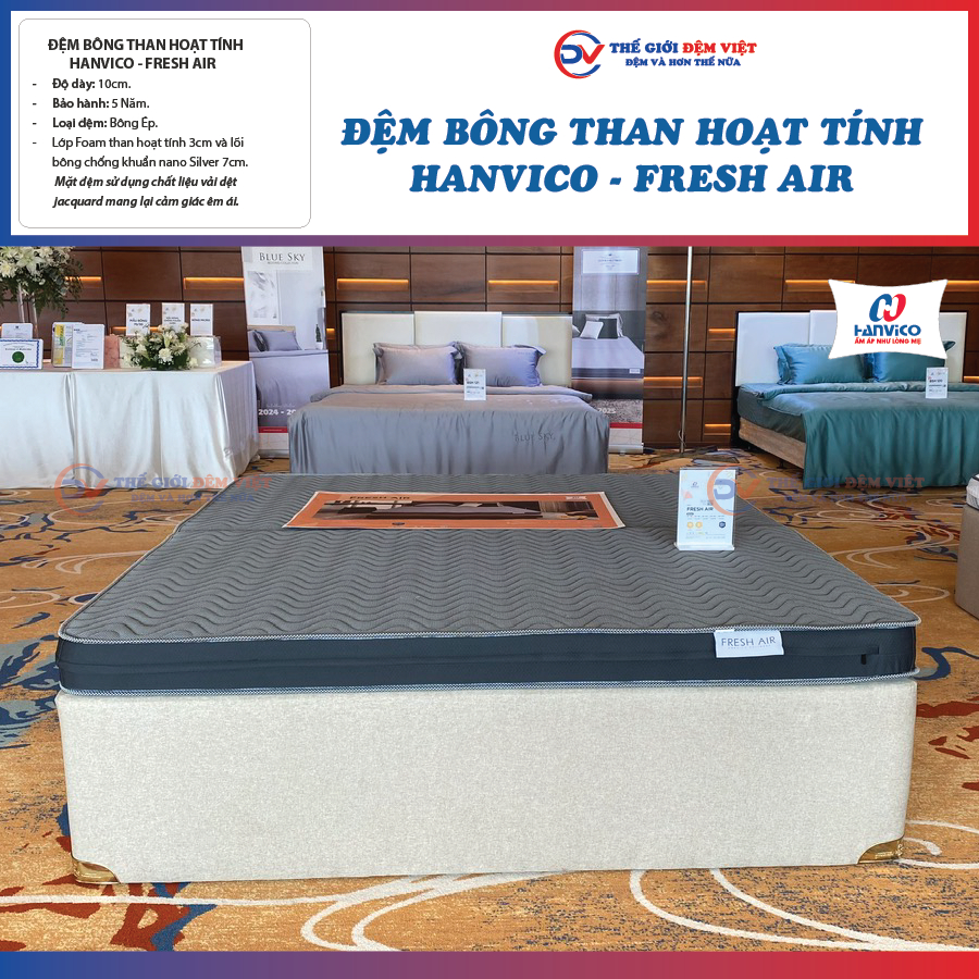 Đệm Bông Hanvico Fresh Air [Hàng Chính Hãng] | Shopee Việt Nam