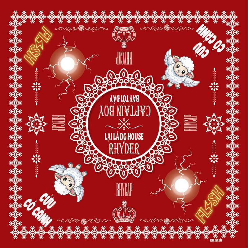 Khăn Bandana RHYCAP Ver 1 - ATSH RHYDER & CAPTAIN BOY (tặng kèm Card bo ...