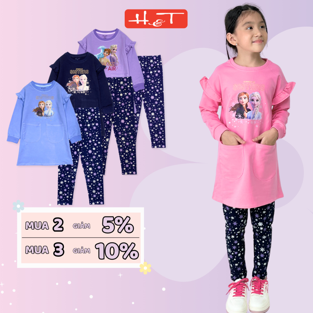 [GIẢM SỐC 70%] Bộ thu đông ELSA ANNA, bộ tay dài chất nỉ da cá 4 chiều ...