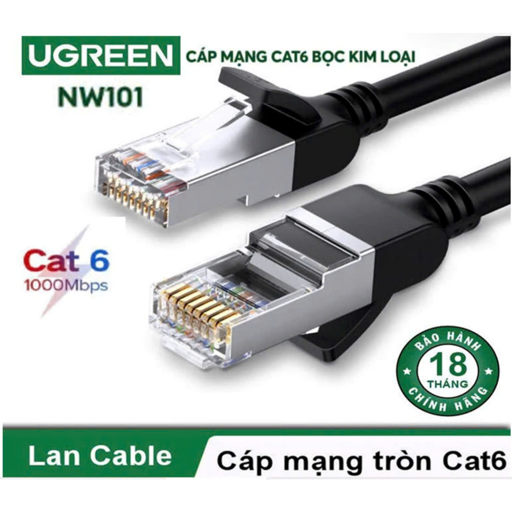 Cáp mạng RJ45 CAT6 Ugreen 50190 50191 50192 50193 50194 50196 NW101 ...