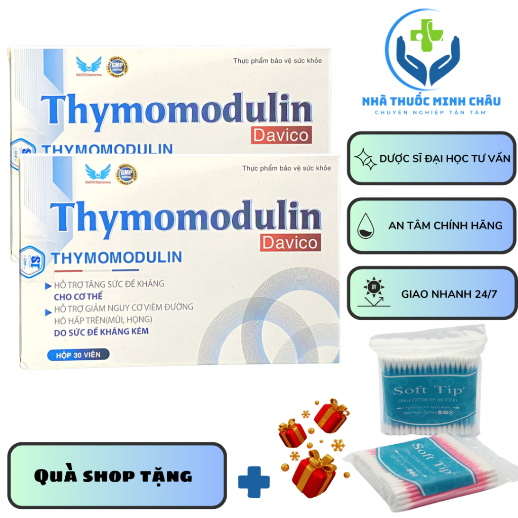 [CHÍNH HÃNG] Viên uống Thymomodulin Davico tăng sức đề kháng Hộp 30 viên | Shopee Việt Nam