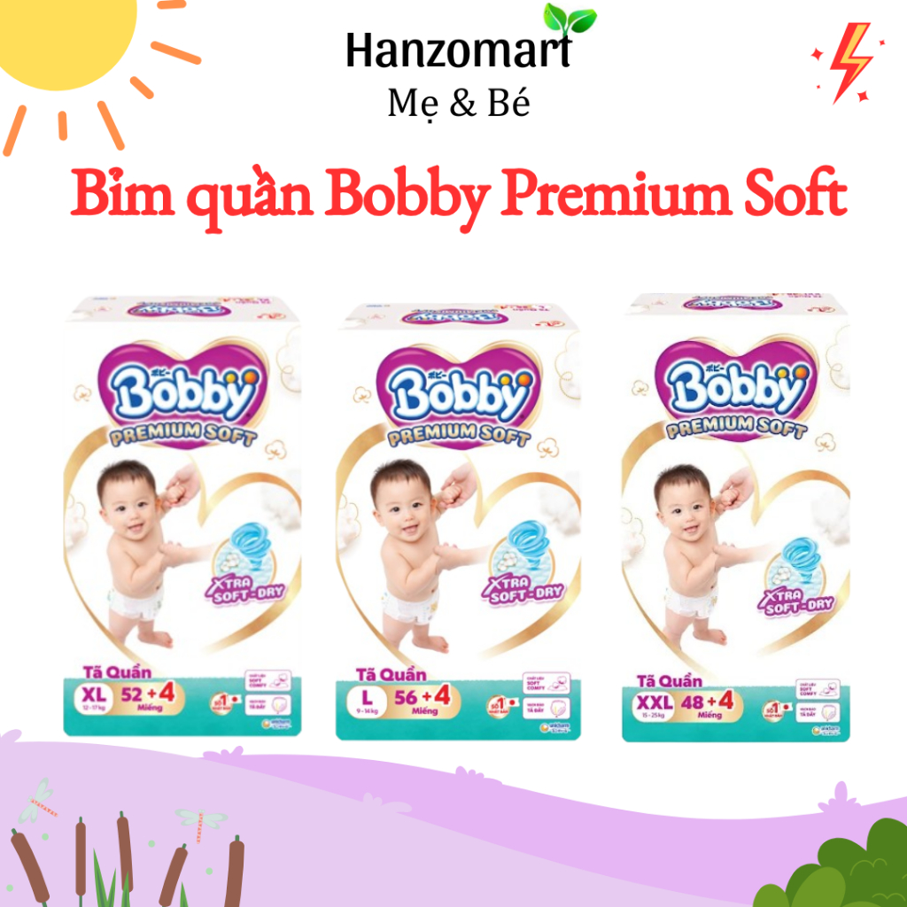 Tã Bỉm Quần Bobby Premium Soft Chính Hãng Công Nghệ Nhật Bản Mỏng,Thấm ...