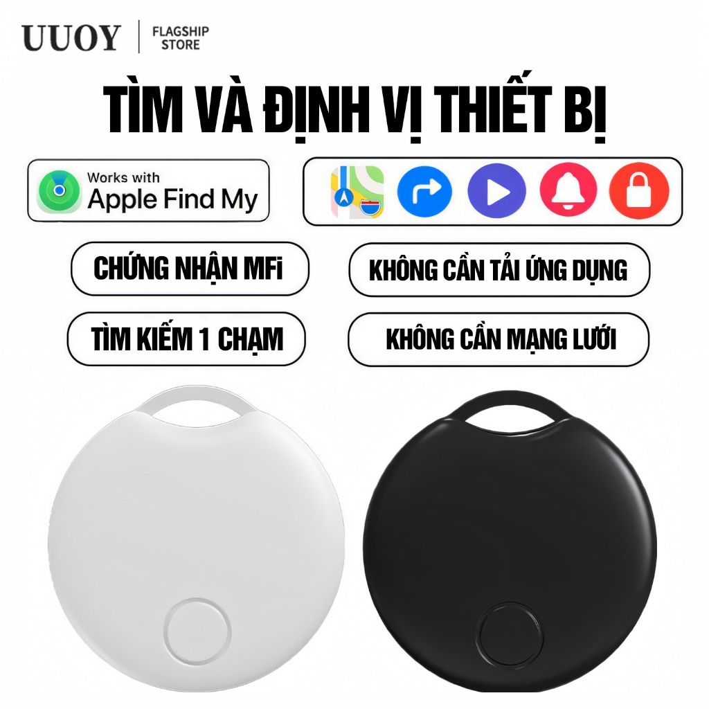 Thiết Bị Định Vị Theo Dõi Smart Tag Tìm Pet Móc Khoá-Cho IP (iOS)-Chuẩn ...