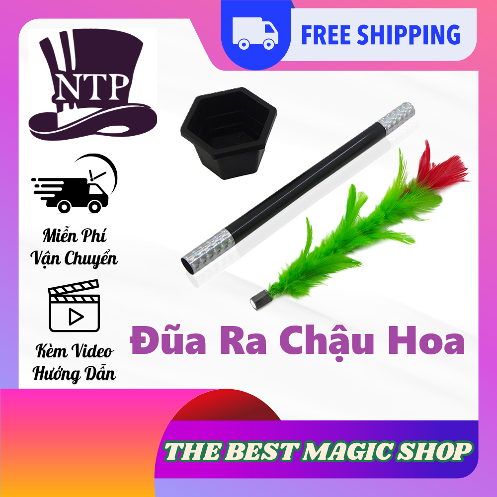 [Freeship] Ảo thuật đũa ra hoa, chậu ra hoa Kingmagic ống và chậu nhựa chắc (hướng dẫn người ...