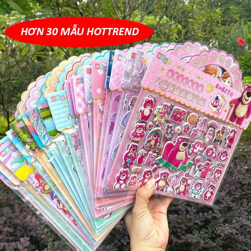 Tổng Hợp Các Mẫu Hình Dán Sticker 3D Hotrend Cho Bé Nhiều Mẫu Kuromi ...