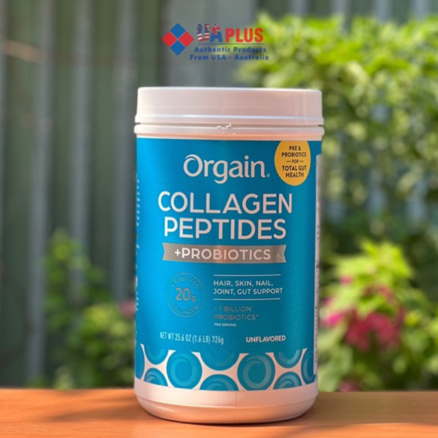 Collagen thủy phân Orgain Collagen Peptides + Probiotics Unflavored ...