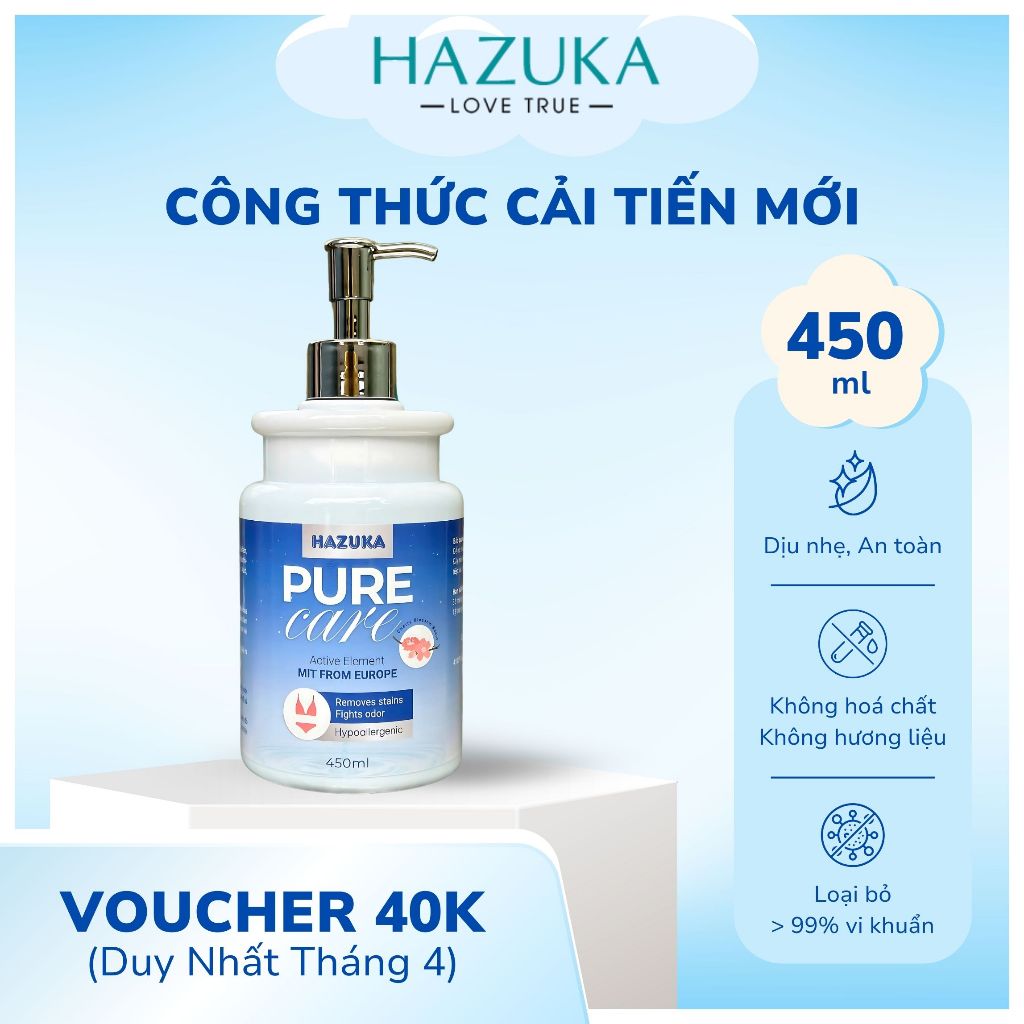 Nước Giặt Đồ Lót Hazuka 450ml – Sạch Khuẩn, Dịu Nhẹ, Bảo Vệ Làn Da Nhạy ...
